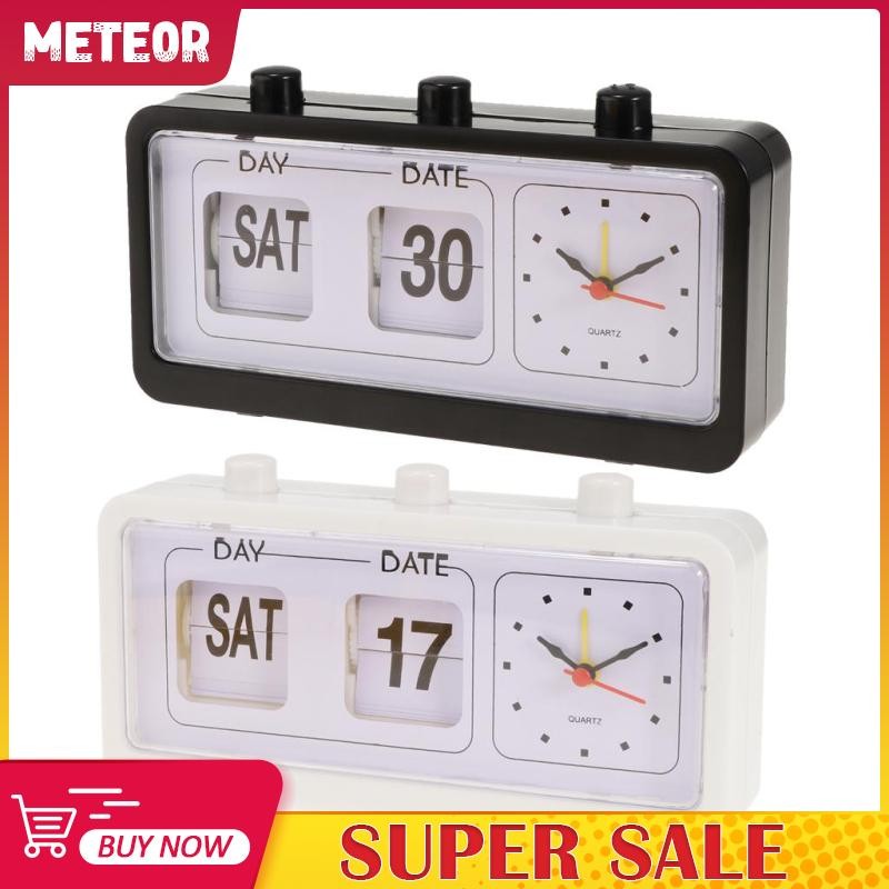 [meteorMY] Retro Clock Calendar Display With Date & Time Desktop ...