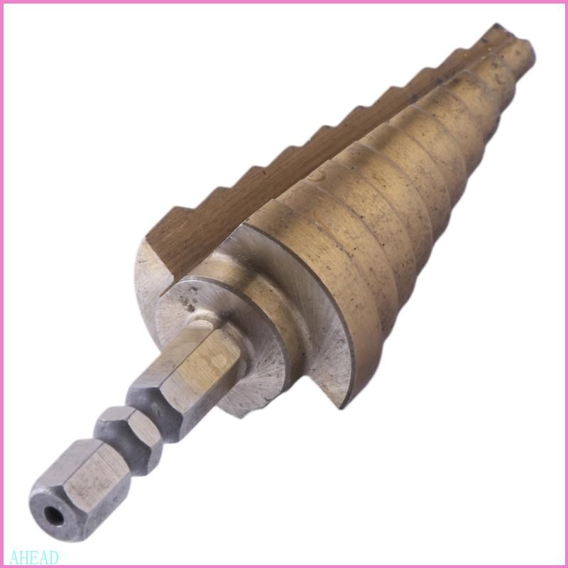 Ahead 6mm to 25mm Steps HSS Holes Cutter Step Cone Drill Bit Hex Shank ...