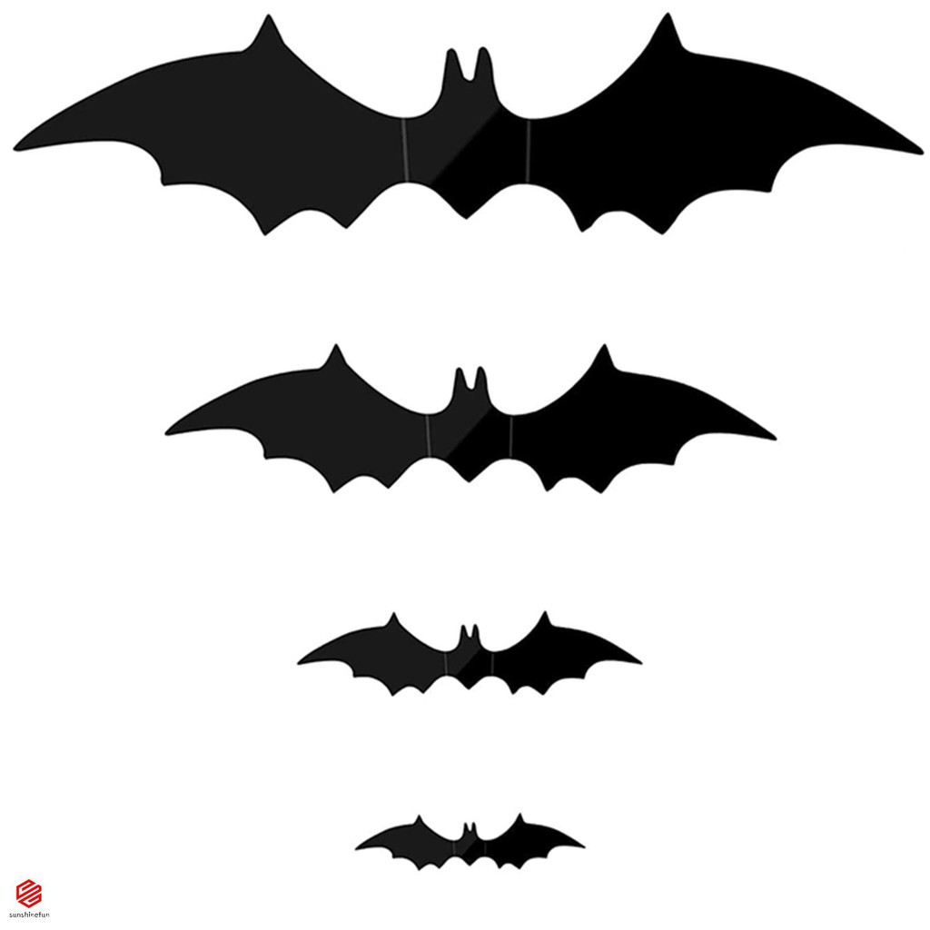 Halloween 3D Bats Decorations 2022 Upgraded Realistic Vintage Goth Wall ...