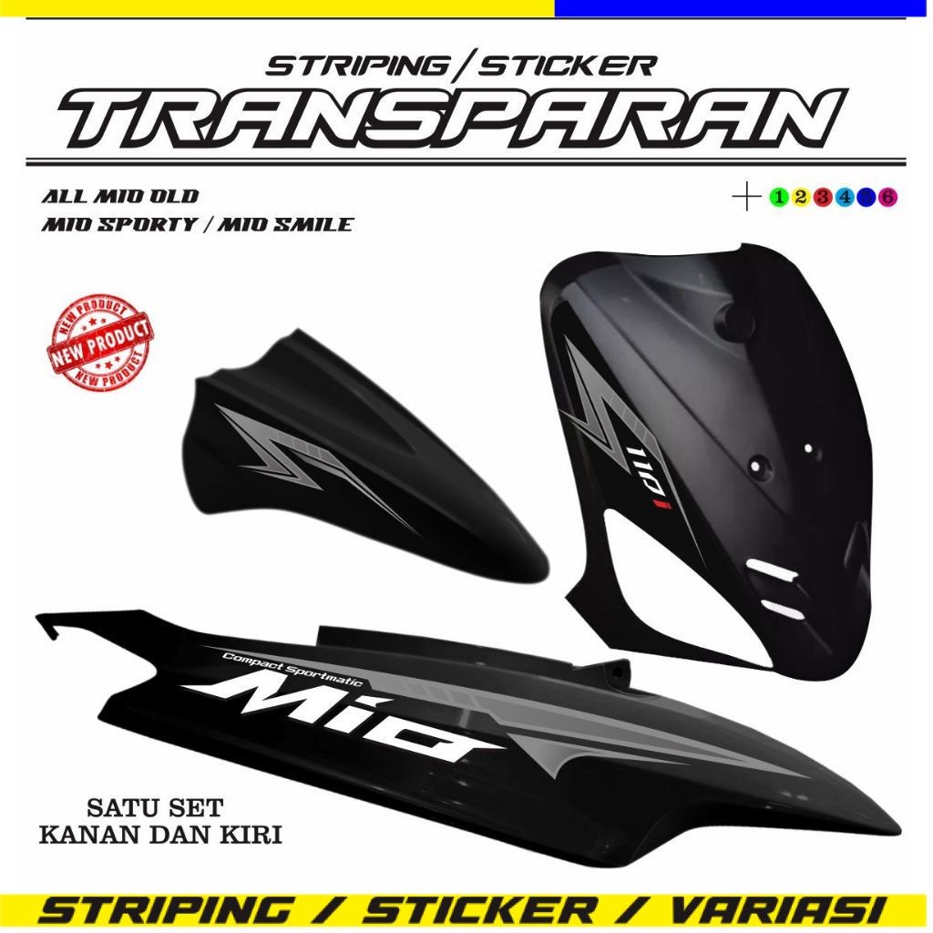 Mio OLD SPORTY 110 TRANSFER STICKER / MIO SMILE STICKER TRANSPARENT ...