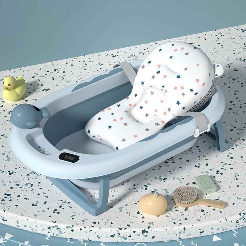 Mandi suhu boleh dilipat bayi baru dengan baldi mandi bayi termometer ...