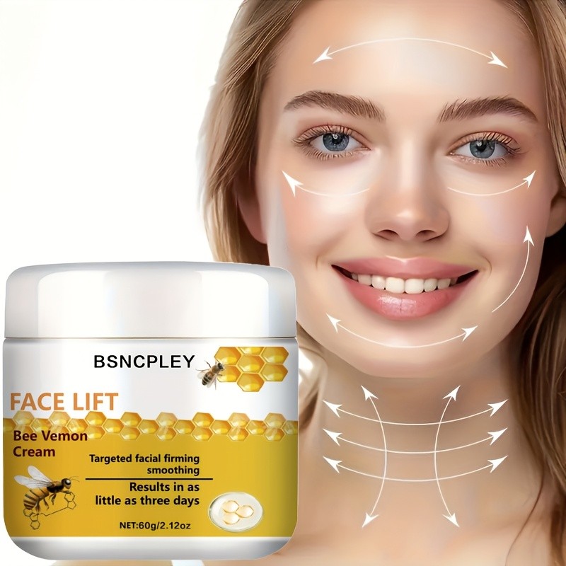 Three-effect Bee Venom Facial Lifting Cream: Neck, Chest, Face Triple Care, Glowing Young Glow ...