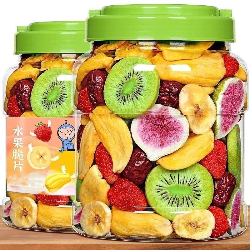 [3 Large Barrel Dried Fruits Vegetables] Fruits Vegetables Crispy ...