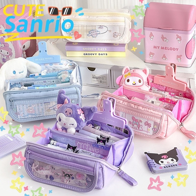 9 Layer Multi Layer Pencil Case Kuromi Pochacco Multifunctional Prisms ...