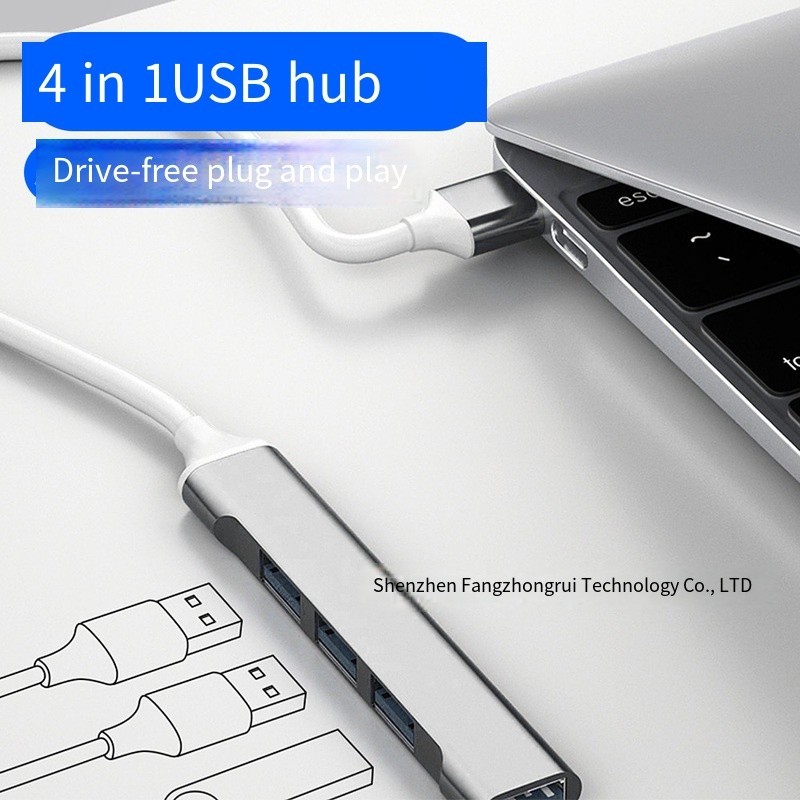 Hubusb Extender Four-in-one Hub Typec Expansion Dock One To Four ...