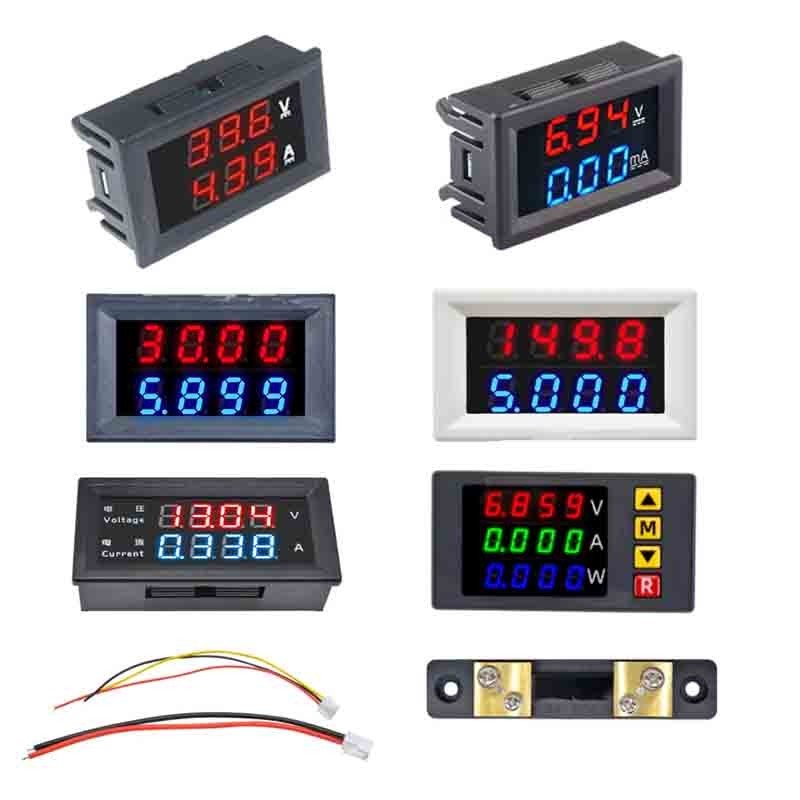 DC voltage and current meter digital display LED dual display digital ...