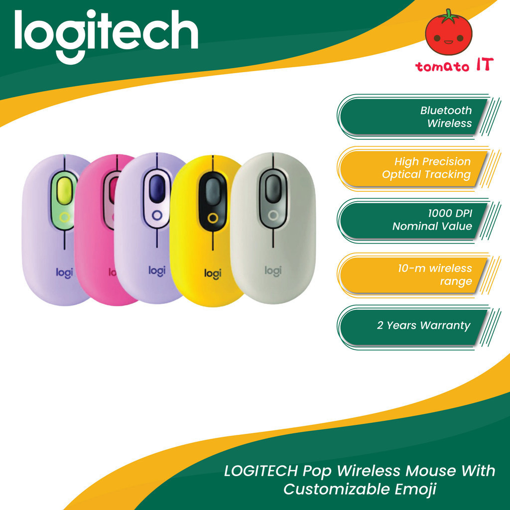 LOGITECH Pop Wireless Mouse With Customizable Emoji | Shopee Malaysia