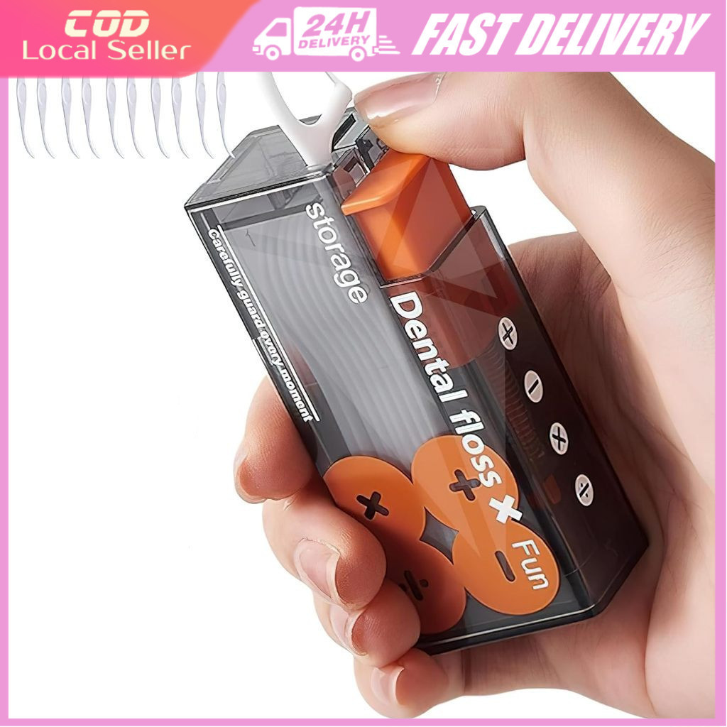 Portable Floss Dispenser With Push Button To Eject Automatic Floss Pick ...