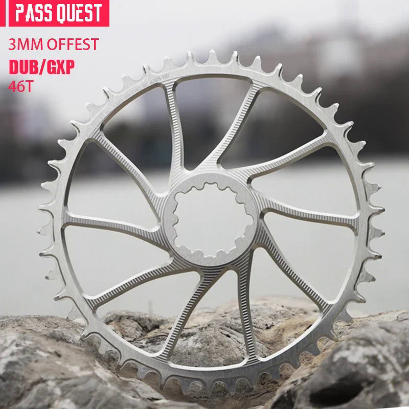 PASS QUEST 3mm Offset GXP Chainring 40T/42T/44T/46T/48T/50T/52T/54T ...