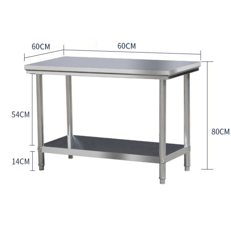 MEJA BUDGET STAINLESS STEEL 60,80 & 100CM WORK TABLE WORK BENCH ...