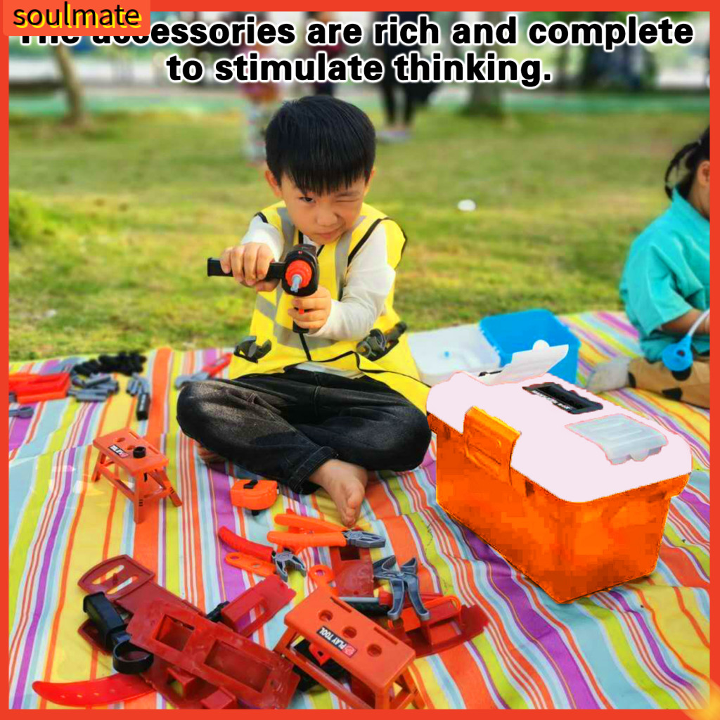 soulmate| Children Educational Tool Kit Capacity Toy Storage Toolbox ...