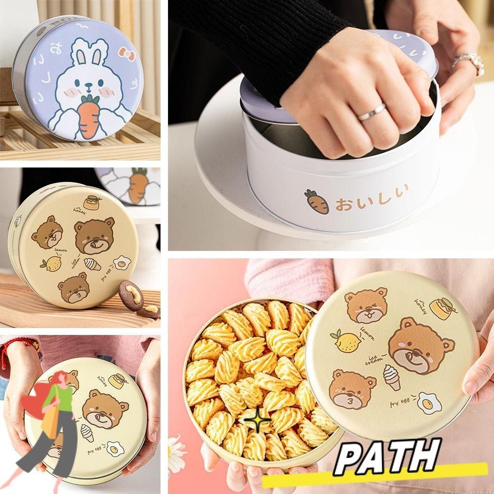PA-HOME Cookie Box Empty Gift Box Pastry Container Cartoon Biscuit Tin ...