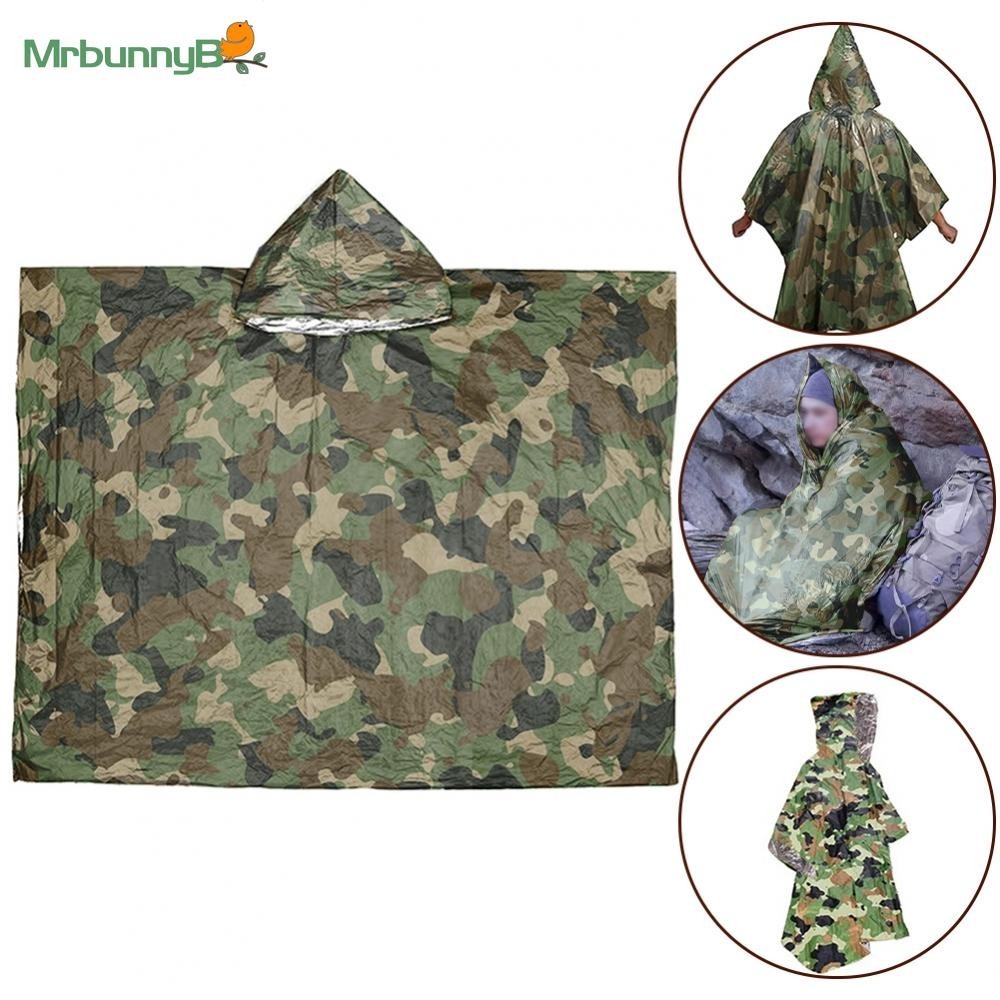 Camo Rain Poncho with Multi purpose Utility for Backpackers and Campers ...
