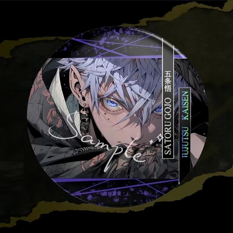 Ready Stock Spell Fighting Gojo Goyako Fan Two-Dimensional Bar Badge ...