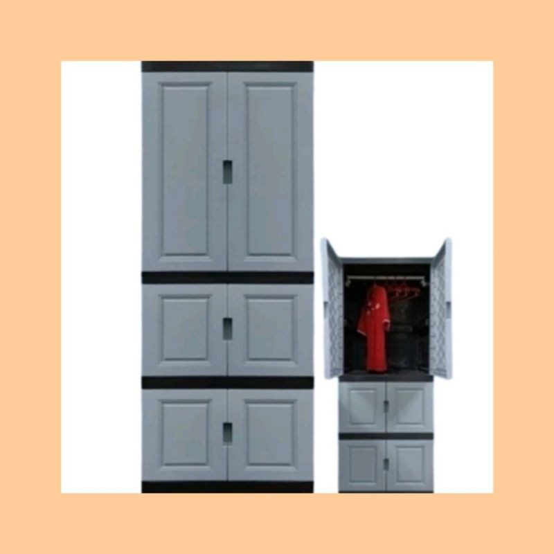 [Ready Stock] TECH99 Eagle J3001N DIY Almari Baju Plastik Cabinet ...