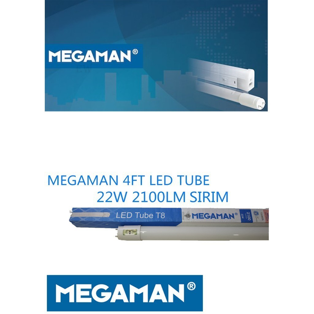 MEGAMAN T8 LED TUBE 4FT 22W / 32W( SIRIM) | Shopee Malaysia