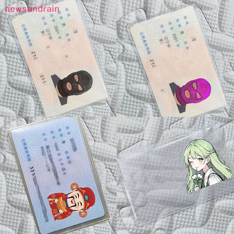 newsandrain Transparent Card Holder Bus Business Card Case Bank Credit ...