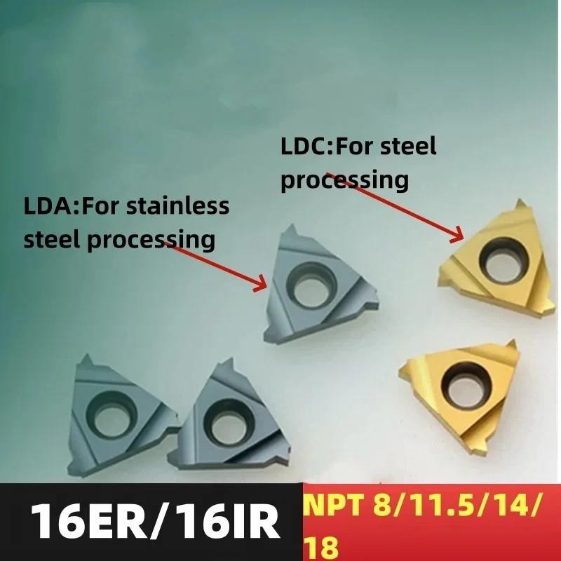 10pcs DESKAR 100% original 16ER 16IR NPT-60 LDA LDC high quality carbide insert thread turning ...