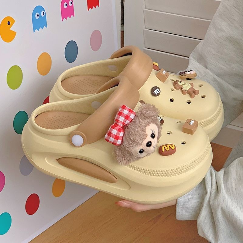 Crocs women outside wear indoor home all non-slip thick bottom baotou ...