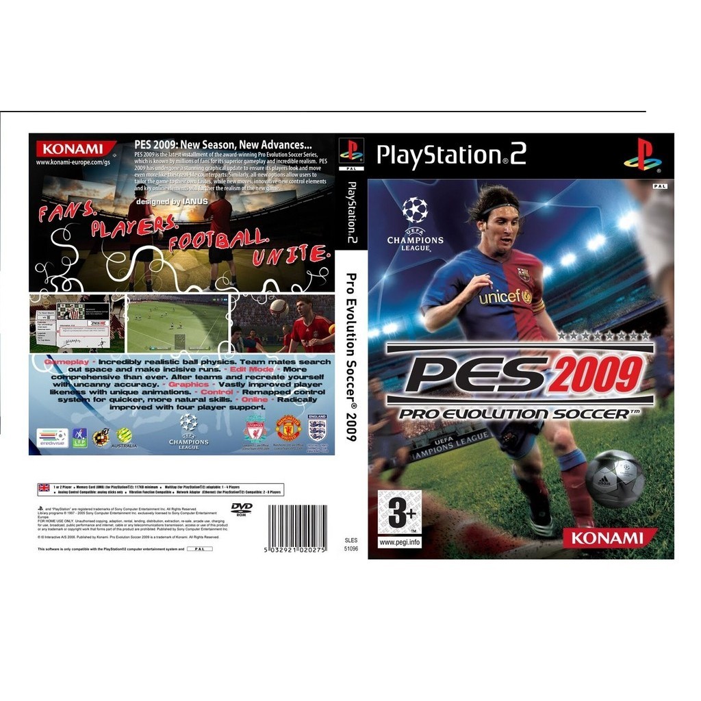 （PS2 Games CD DVD) PES 2009 Pro Evolution Soccer 2009 (Dvd Game) | Shopee Malaysia