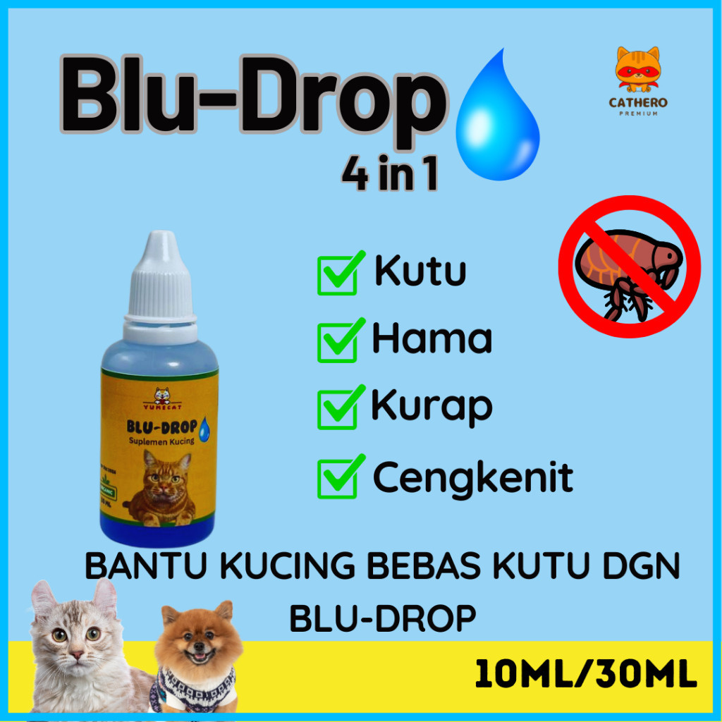 CATHERO Blu drop Ubat Cacing Kucing Mencegah / Merawat Masalah Fungus ...