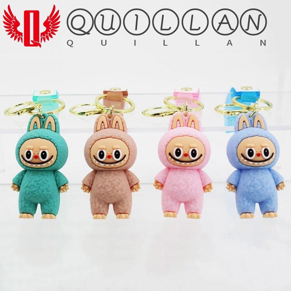 QUILLAN Labubu Doll Keychain, Mini Backpack Charms Labubu PVC Pendant ...