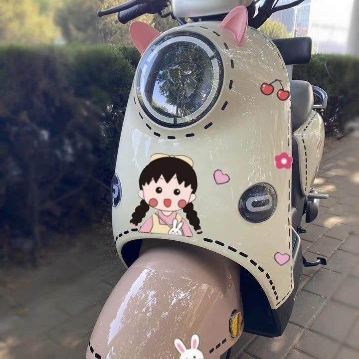 Electric Car Stickers Cute Maruko Stickers Emma Tailing Battery Car ...