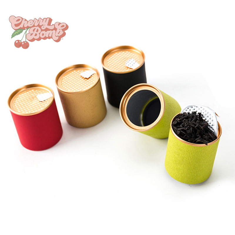 (Cherry Bomb) Tea Caddy Organizer Packaging Box Metal For Bulk Cereals ...