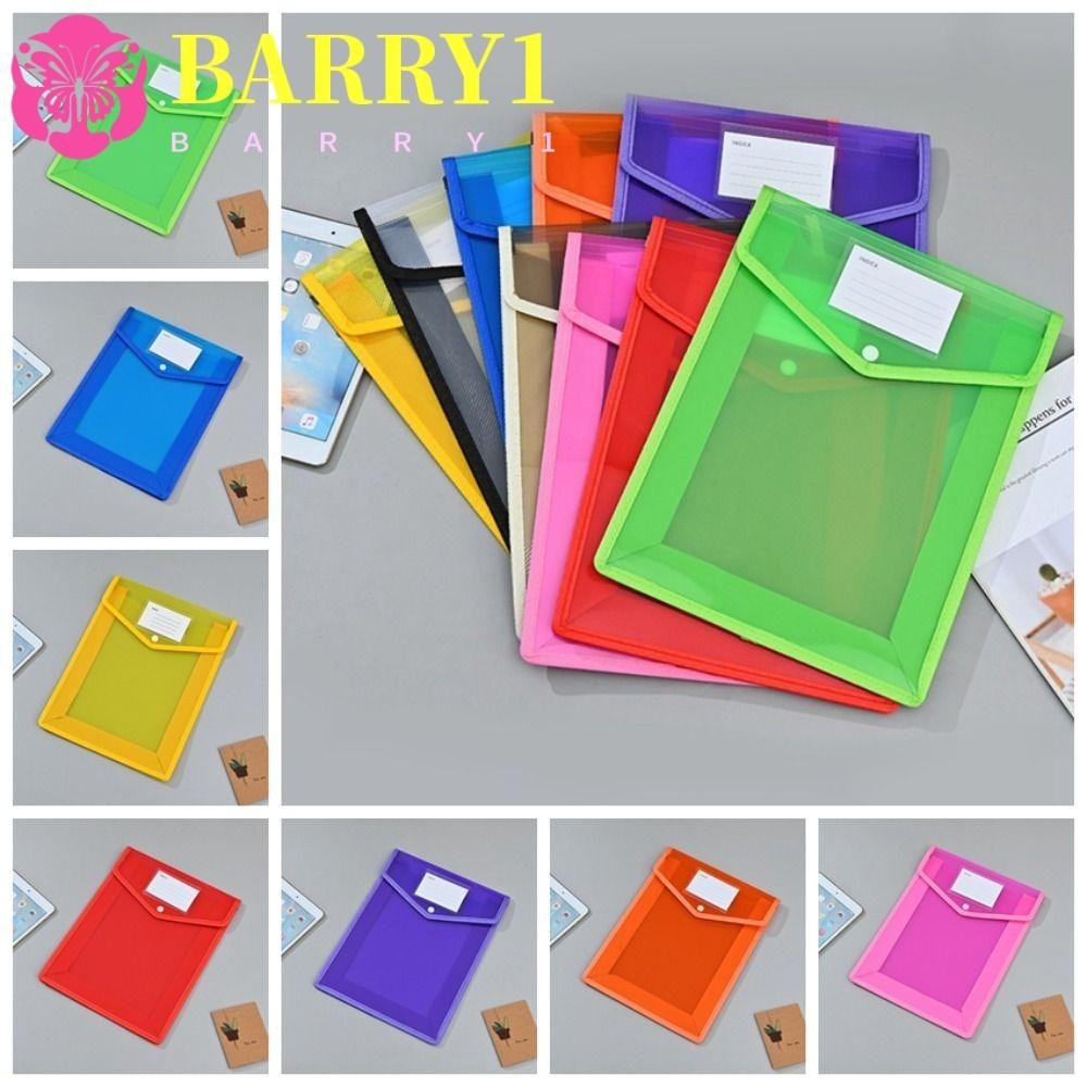 BARRY1 A4 File Bag, Waterproof Plastic File Folder, File Organizer ...