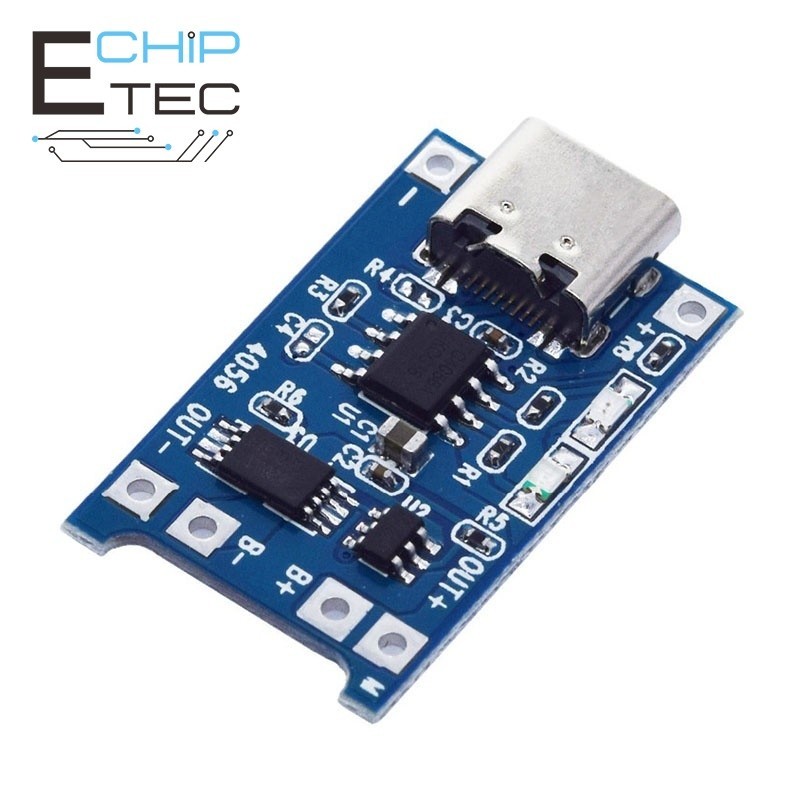 Type-C USB 5V 1A 18650 TP4056 Lithium Battery Charger Module Charging ...