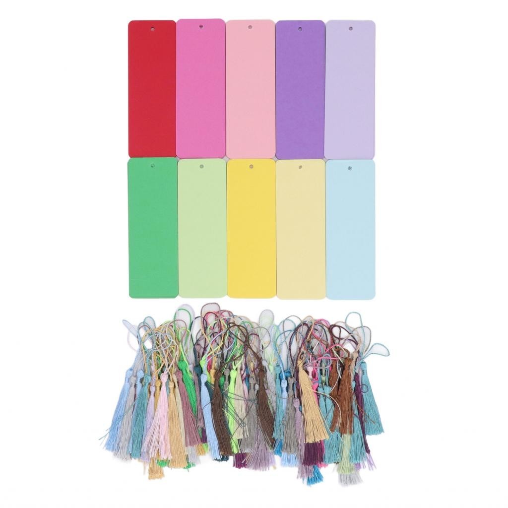 Allinit Blank Color Bookmarks Cardstock Paper 100 Set Multipurpose Fine ...