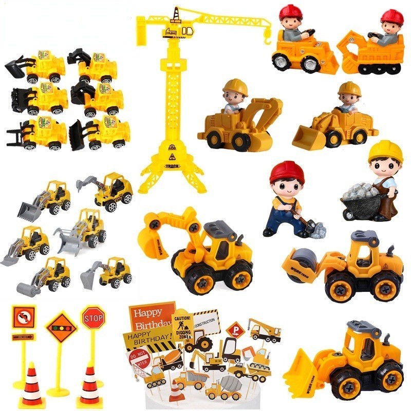 Construction Truck Theme Cake for Children's Birthday Party Decoration ...