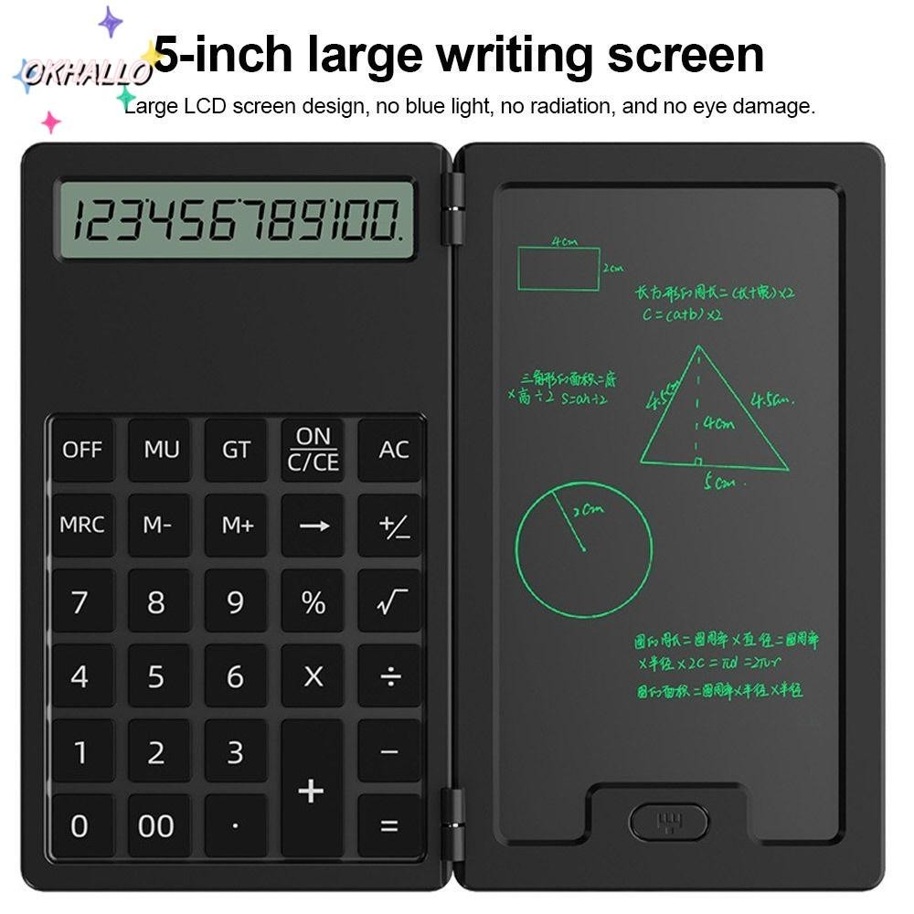 OKHALLO Scientific Calculators, 12-Digit LCD Notepad Math Calculator ...