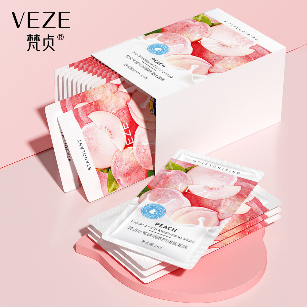 VENZEN Peach Collagen Sleeping Mask Plant Essence Beauty Facial ...