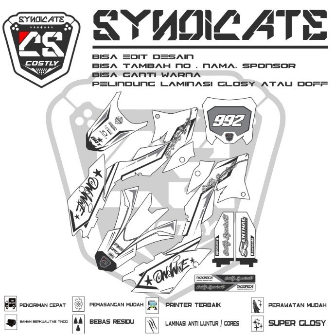 Decal/sticker crf 150L WR155/Gordon/ D'Tracker / KLX BF full body (Can ...