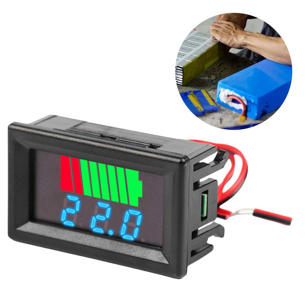 keepdreaming 1-3pcs Car Battery Charger Indicator LED Display Tester ...