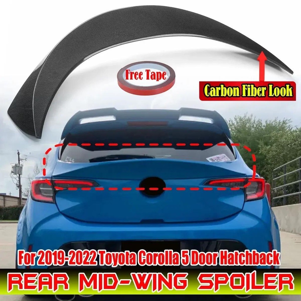 Car Rear Spoiler Wing Lip Extension For Toyota Corolla 5 Door Hatchback ...