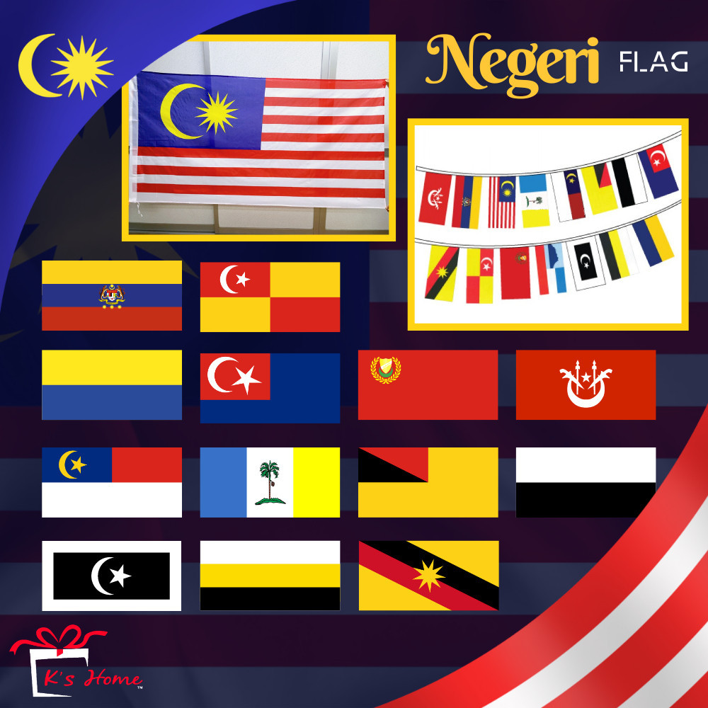 Bendera Negeri Malaysia Flag (Polyester) Banting Flag 15pcs Negeri ...