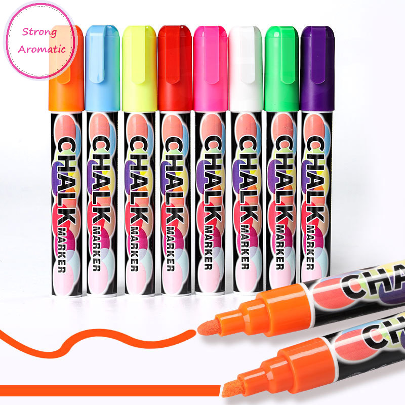 STRO Liquid Chalk Marker Pens Erasable Multi Colored LED Wrig Board Glass Window Art Marker ...