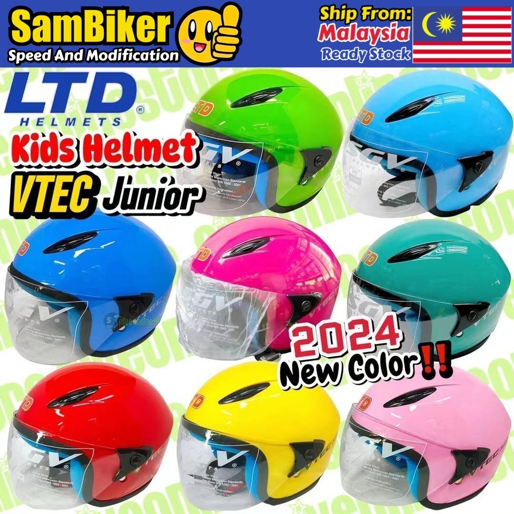 (2024 NEW COLOR) ORIGINAL Helmet SGV LTD VTEC Junior SIRIM Certified 3 ...