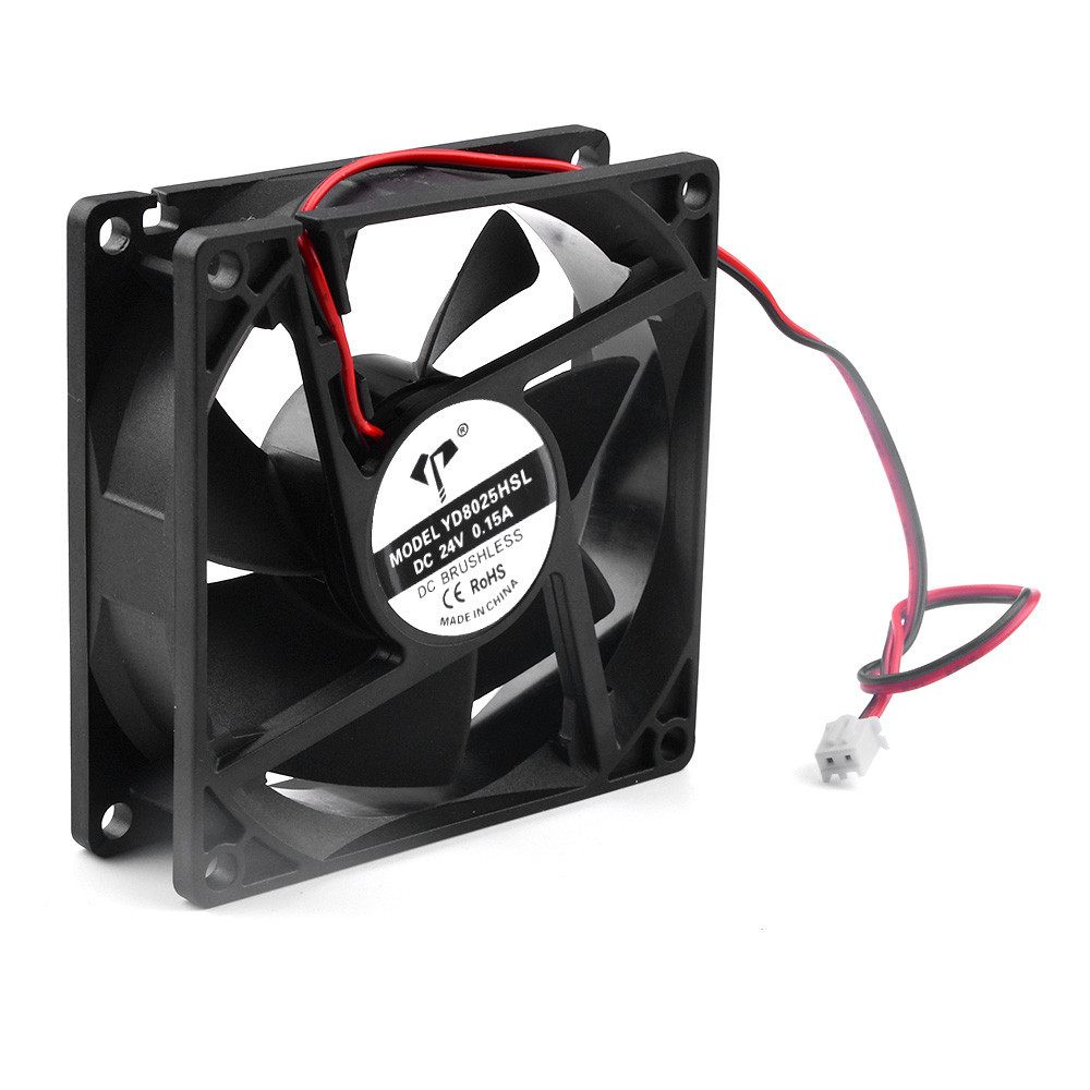 DC8025 80mmx80mmx25mm 5V/12V/24V Big Airflow High Speed Dual Ball Bearing Brushless DC Cooling ...
