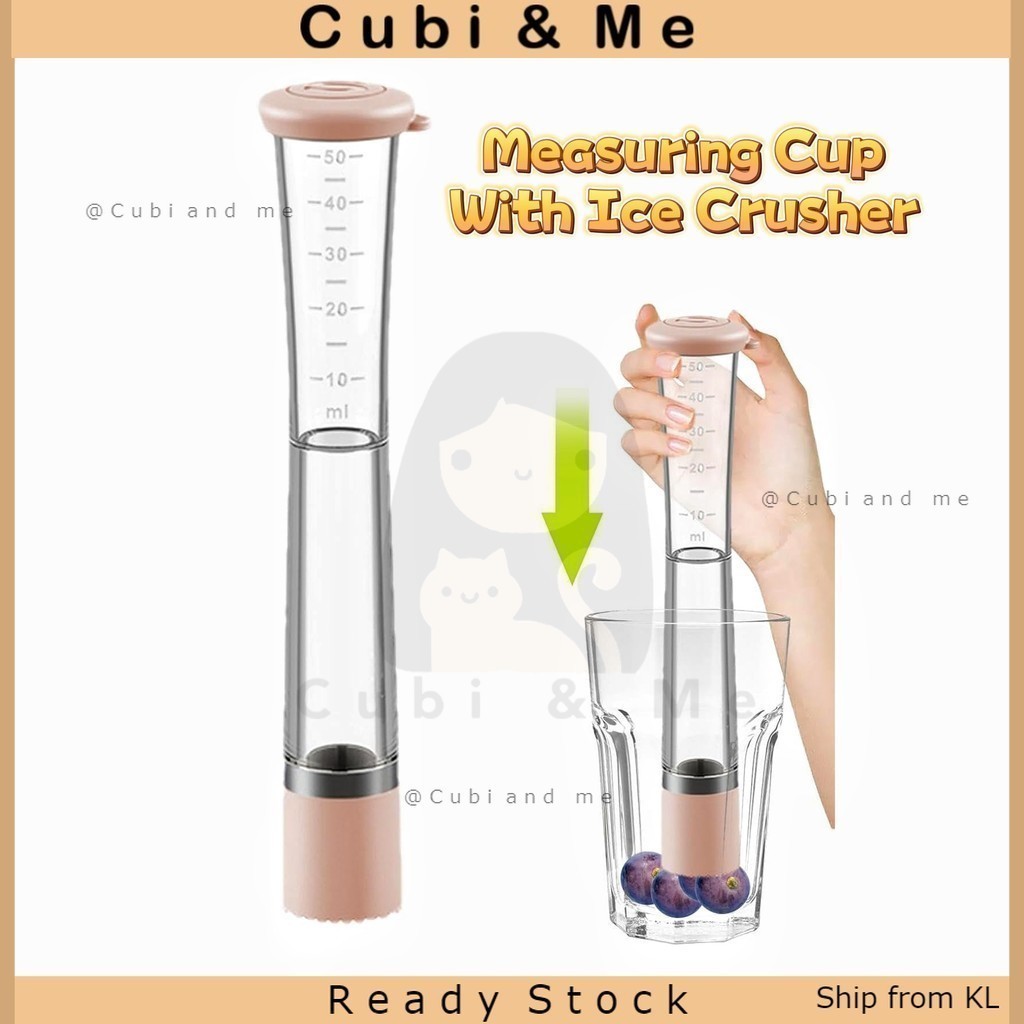 C&M 2-in-1 Crushed Ice Stick With Scaled Measuring Cup Lemon Tea ...