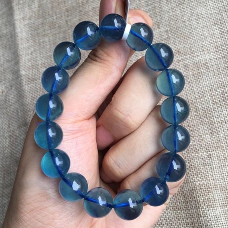 Aquamarine Bracelet Female Male Blue Beads Ice Seed Moisturizing Devil ...