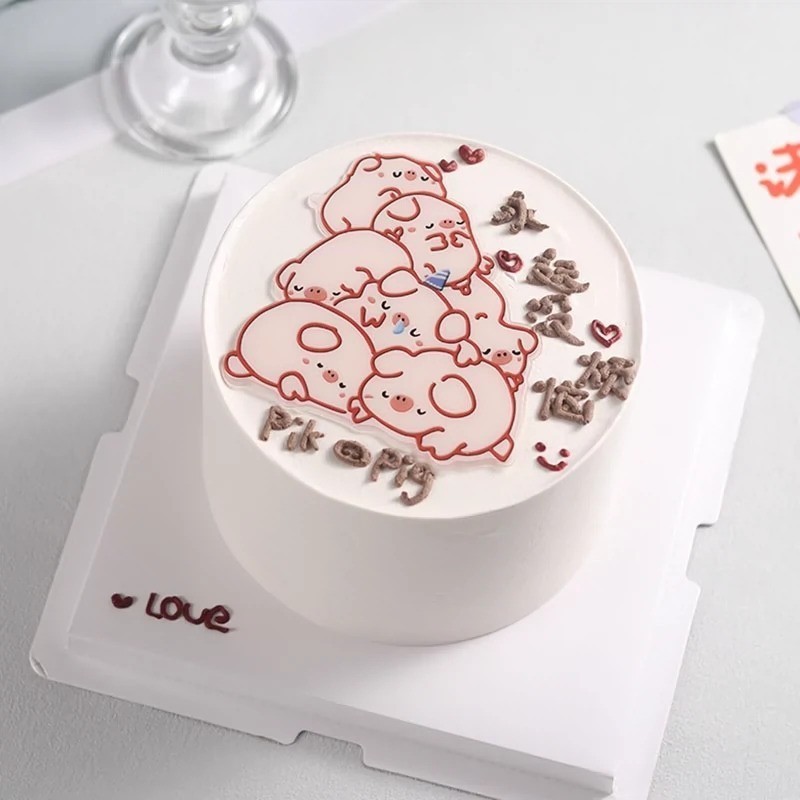 [ready stock] lulu猪 生肖猪 宝宝 烘焙装饰摆件 蛋糕装饰 cute lulu pig cake topper cake ...