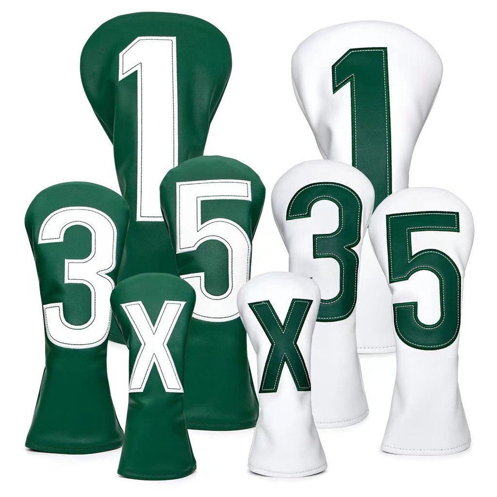 Golf Club Headcovers Big Number Premium Leather Head Covers for Driver ...