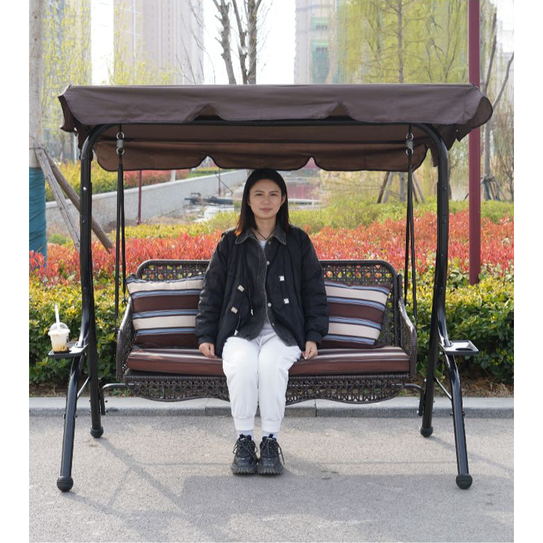 Outdoor swing courtyard home adult hanging chair hammock double rocking ...
