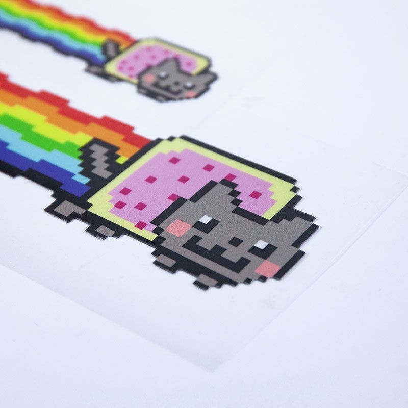 Bicycle Car Sticker Influencer Nyan Cat Rainbow Cat Luggage Sticker ...