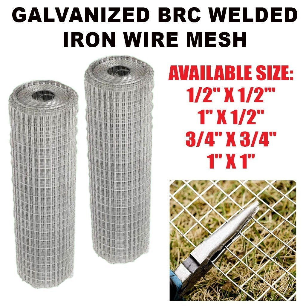 3' Galvanized BRC Welded Iron Wire Mesh Net Netting /Dawai Jaring ...