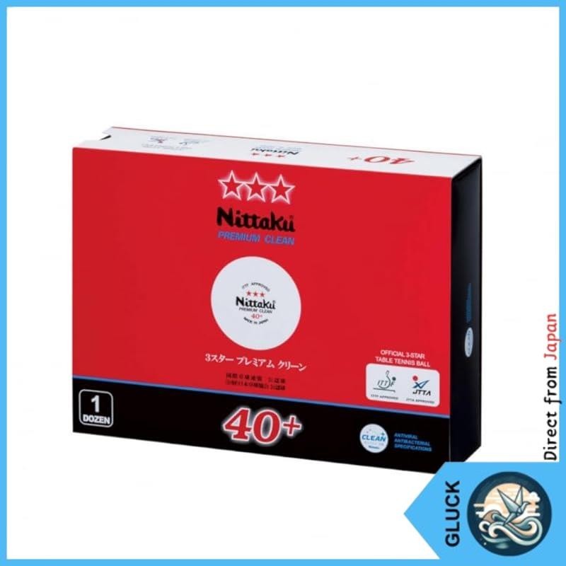 Nittaku Premium Clean 3-Star Table Tennis Balls 1 Dozen White 40mm [Direct from Japan] | Shopee ...