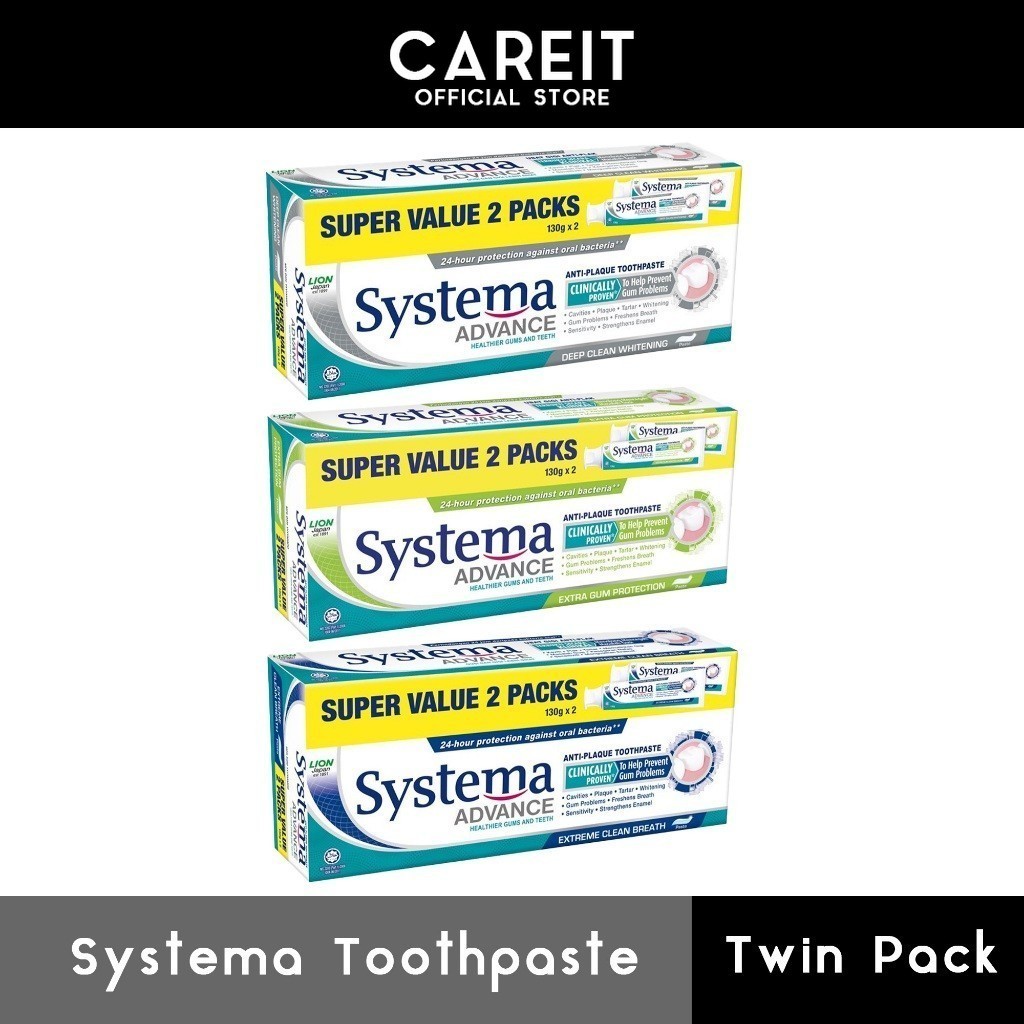 SYSTEMA Advance Toothpaste (2x130g) Twin Pack(Extra Gum Protection ...